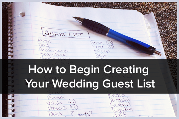 How to begin creating a guest list v2 Weddinghappy